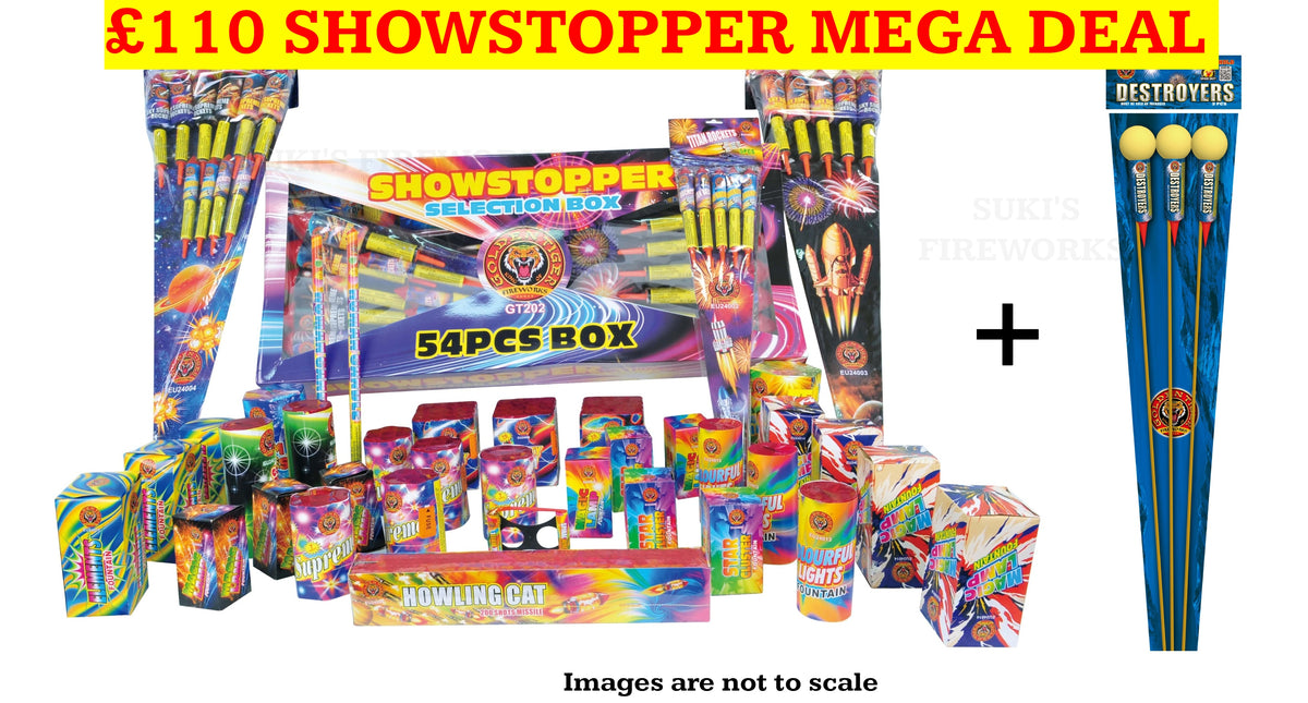 £110 SHOWSTOPPER MEGA DEAL 2026 | Cheap Fireworks Shop Suki's Bradford ...