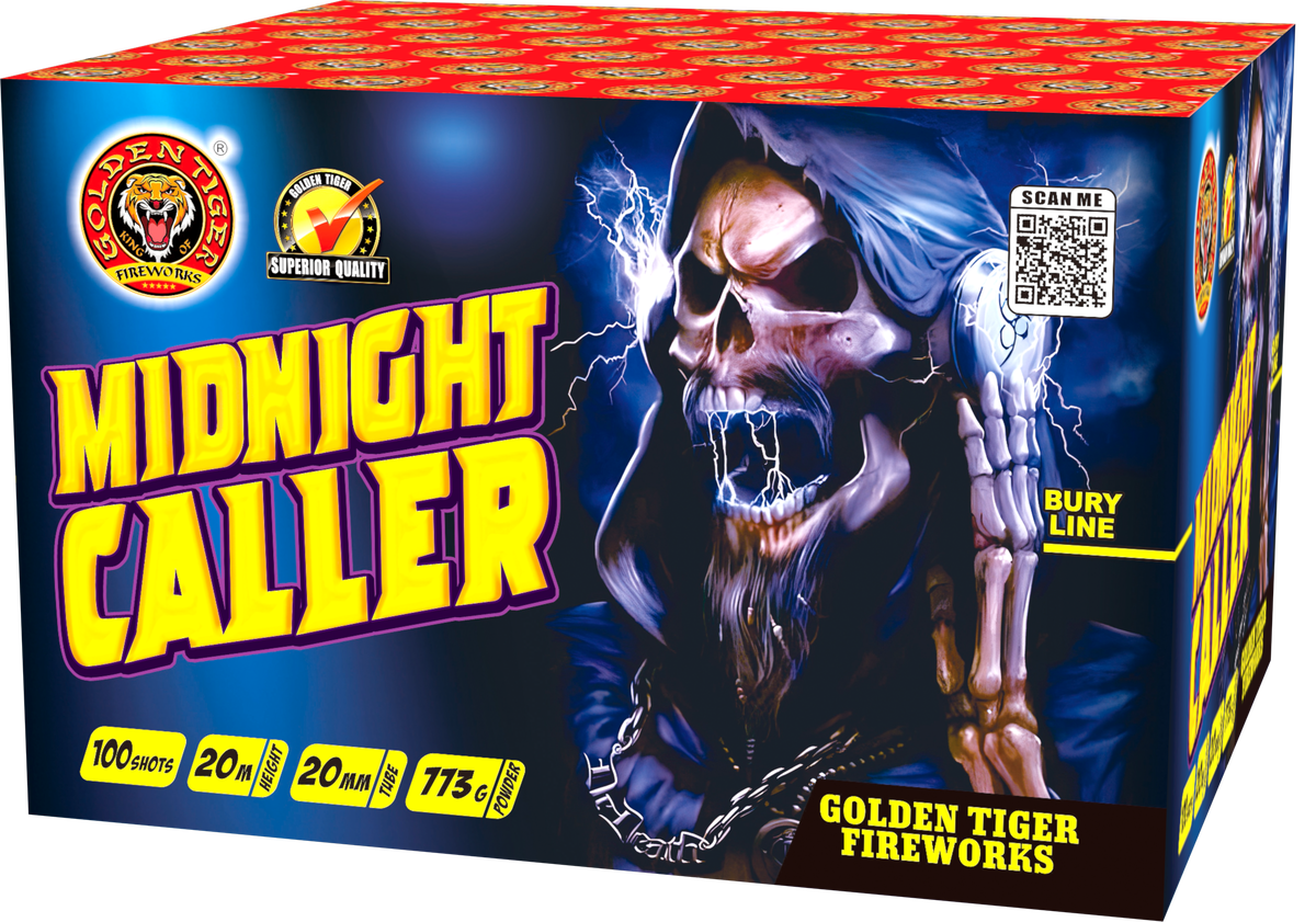 MIDNIGHT CALLER BY GOLDEN TIGER FIREWORKS | SUKI's WHOLESALE FIREWORKS ...
