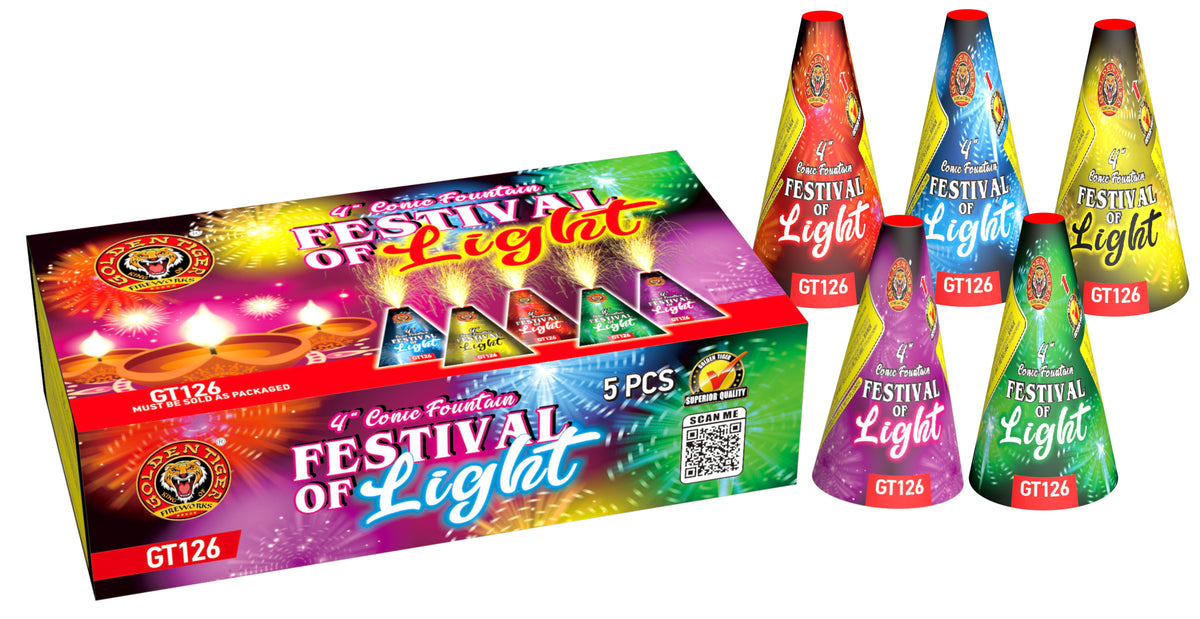 FESTIVAL OF LIGHT SMALL 4" FOUNTAINS (Pack of 5) - BUY 1 PACK GET 1 PA ...