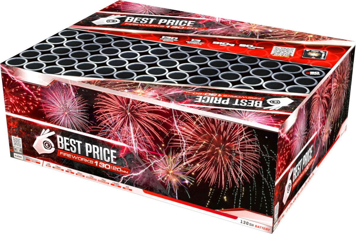 C13020BP Best Price by Klasek Pyrotechnics UK - 130 shot 1.3G Barrage ...