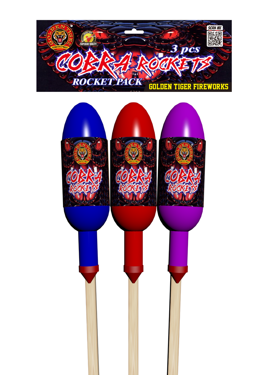 Cobra Rockets by Golden Tiger Fireworks | Buy 1.3G Rockets FIREWORKS ...